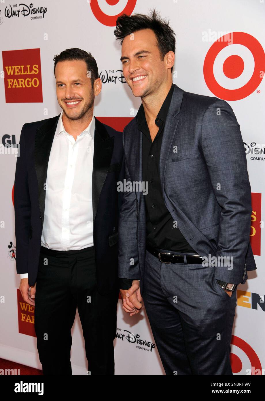 Jason Landau, left, and Cheyenne Jackson arrive at the 10th Annual ...