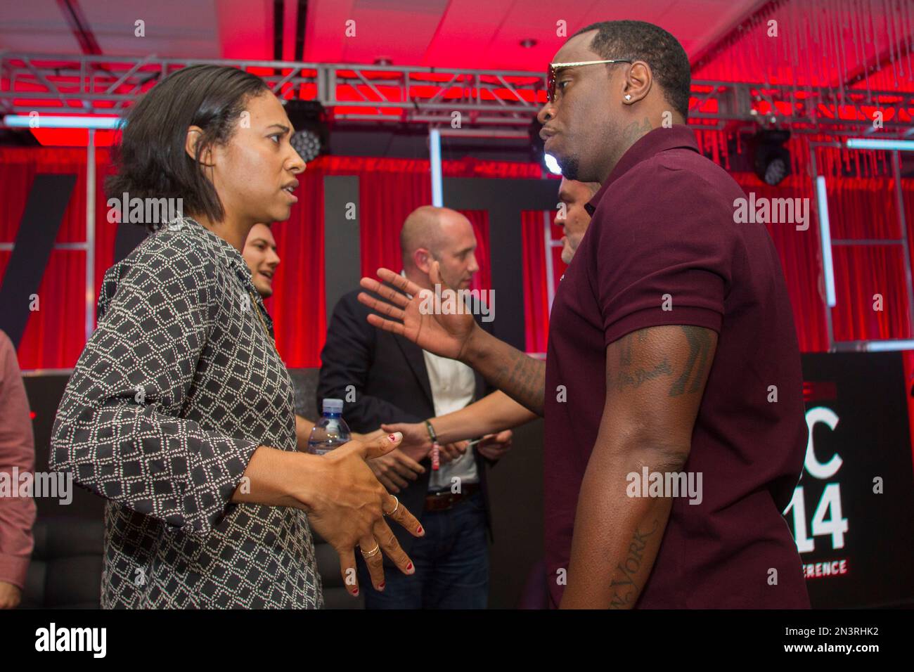 P-Diddy speaks with Britt Morgan-Saks, Artist Services at Spotify at ...