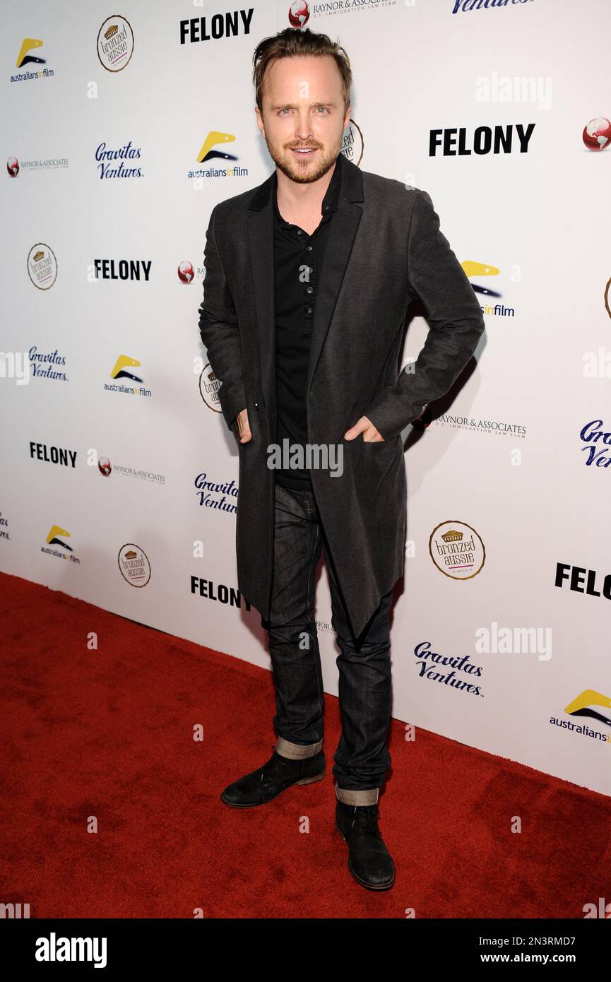 Aaron Paul arrives at the LA Premiere Of "Felony" on Thursday, Oct. 16 ...