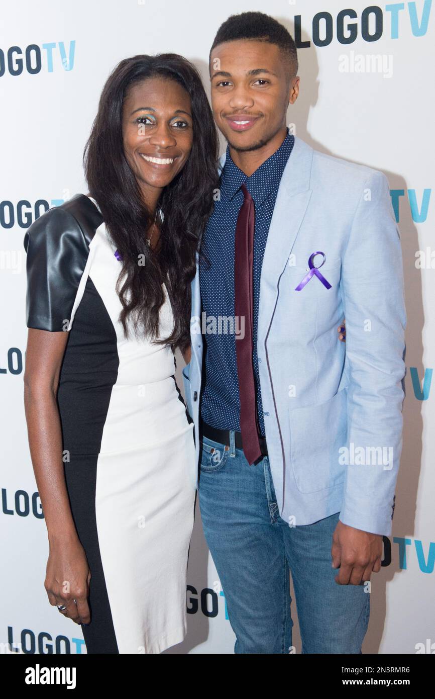 Rolanda Schmidt (L) and Kye Allums attend the premiere screening of the ...