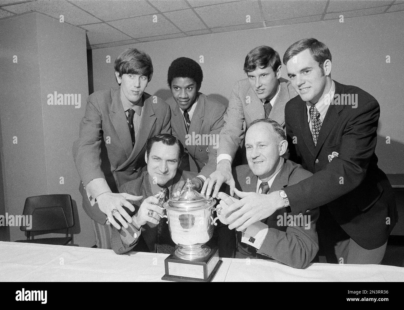 The National Invitation Tournament Championship trophy attracts the ...