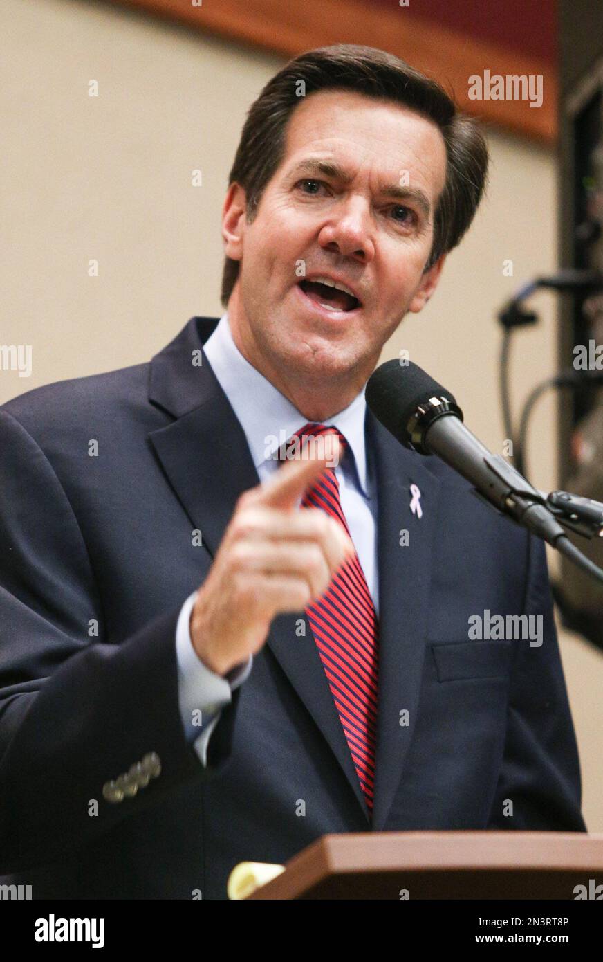 Republican challenger State Senator Evan Jenkins speaks on West ...