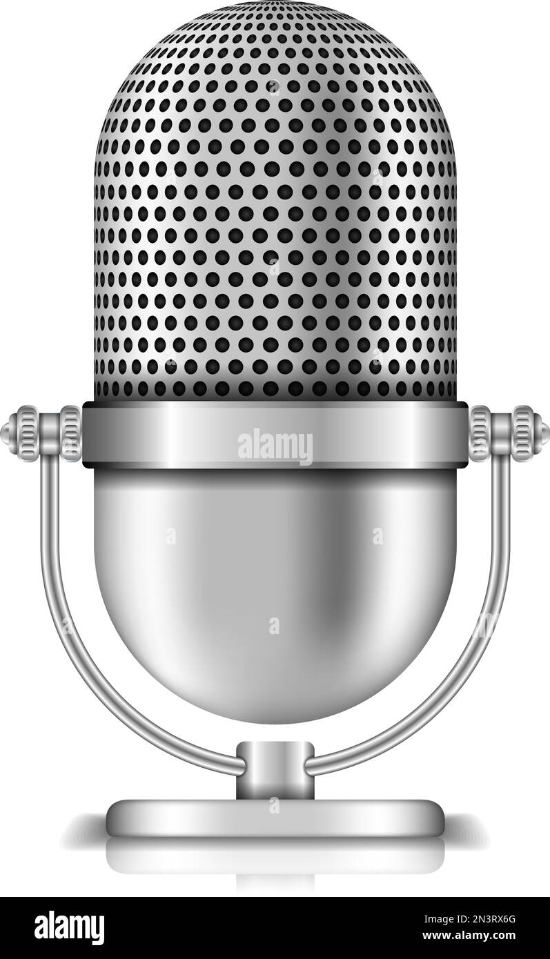 Microphone on white background, vector eps10 illustration Stock Vector ...