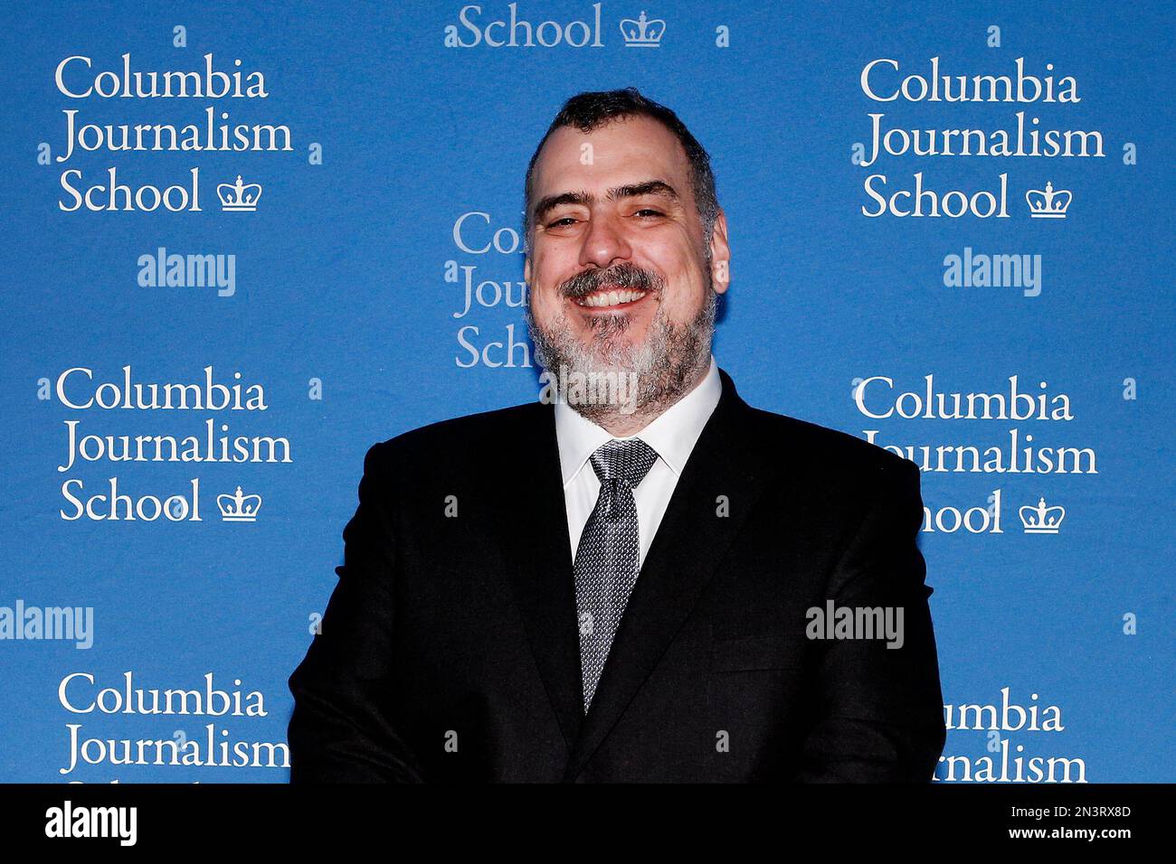Prize recipient Paco Calderon of Mexico's Grupo Reforma poses backstage ...