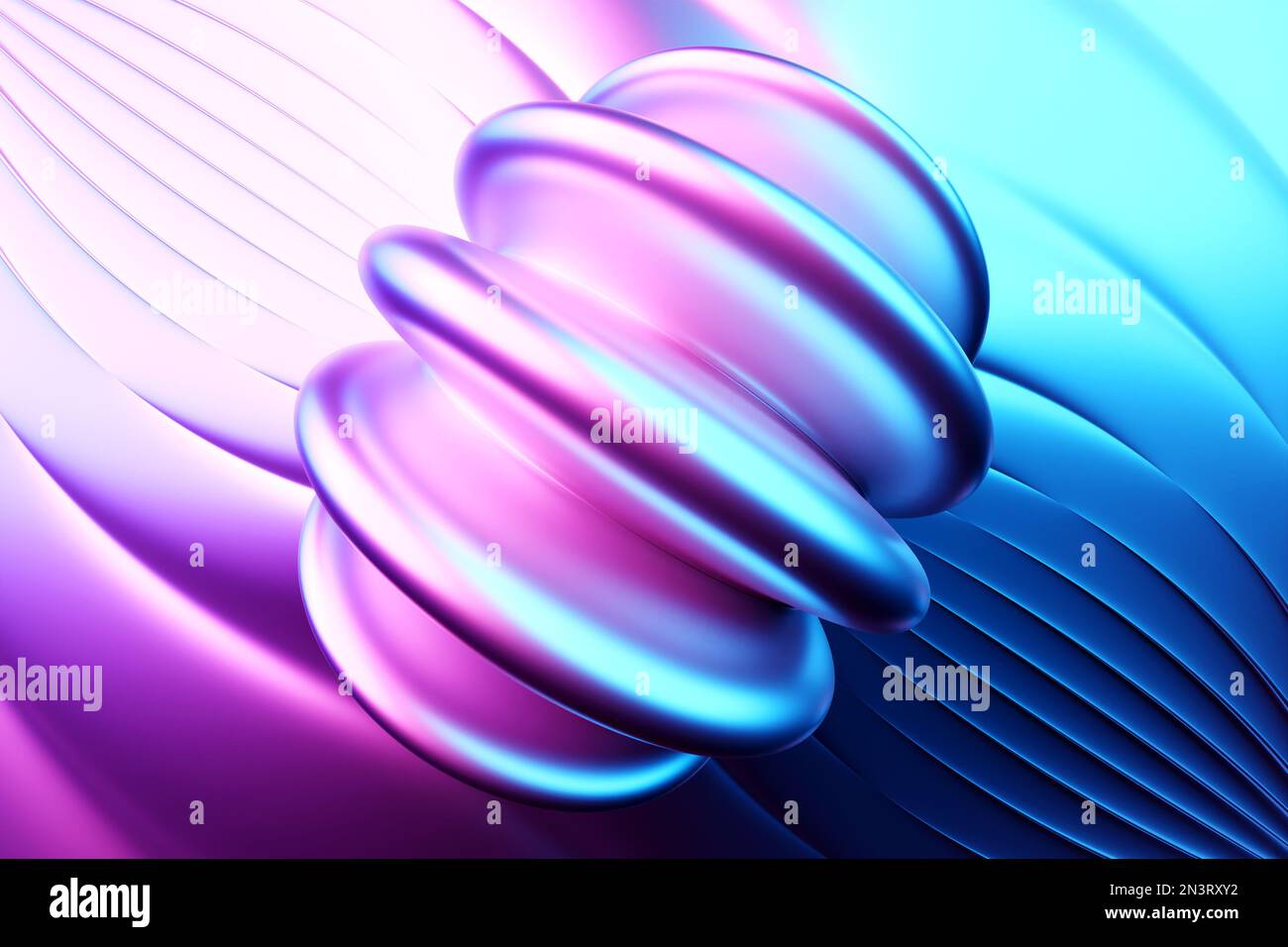 3D illustration, transparent illusion isometric abstract shapes ...