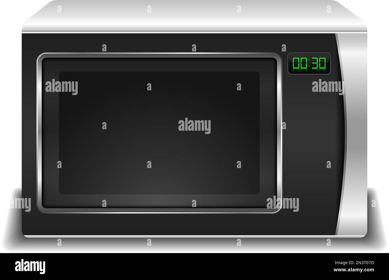 Microwave clock Stock Vector Images - Alamy