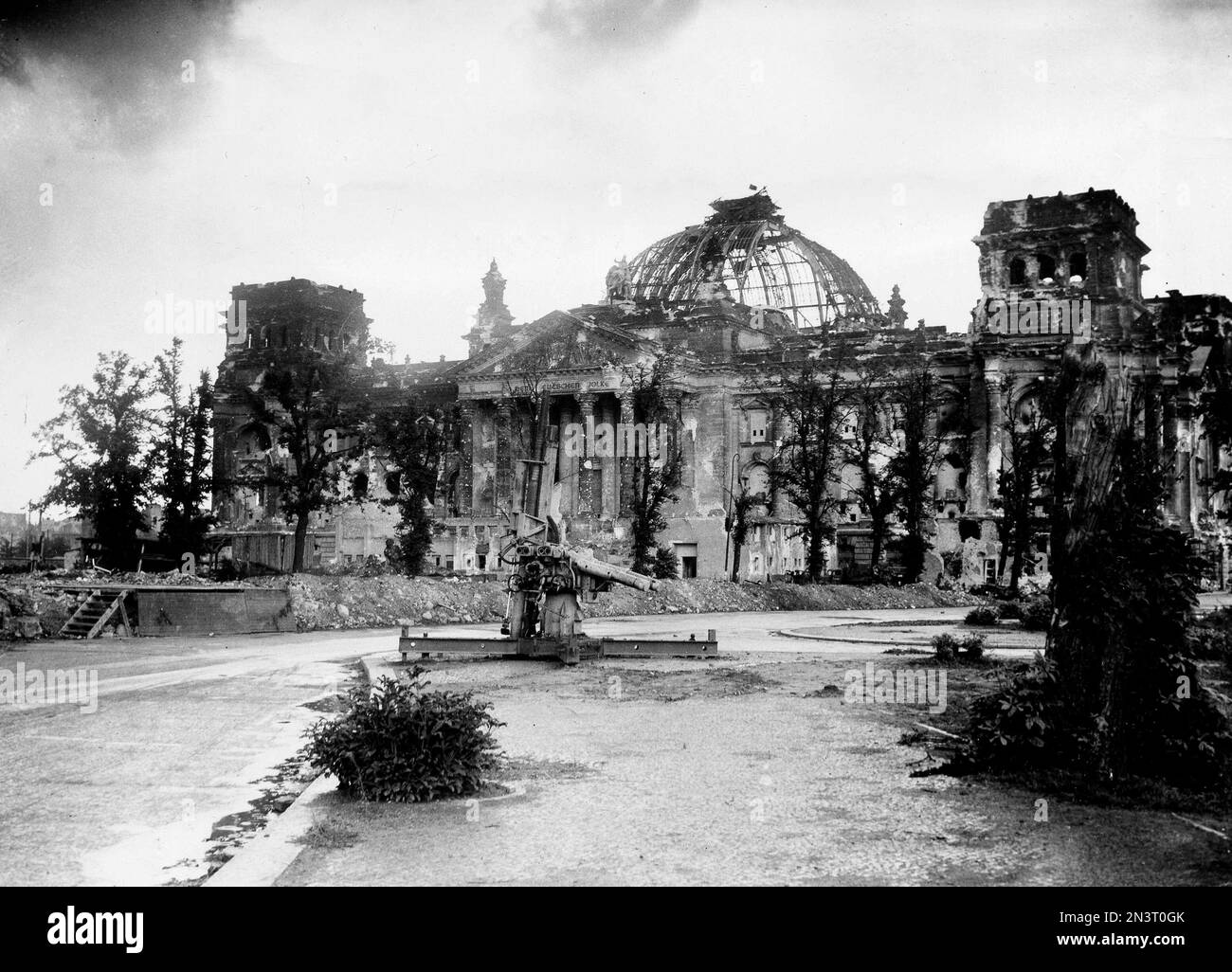 The gutted remains of Berlin's Reichstag building is pictured, May 7 ...