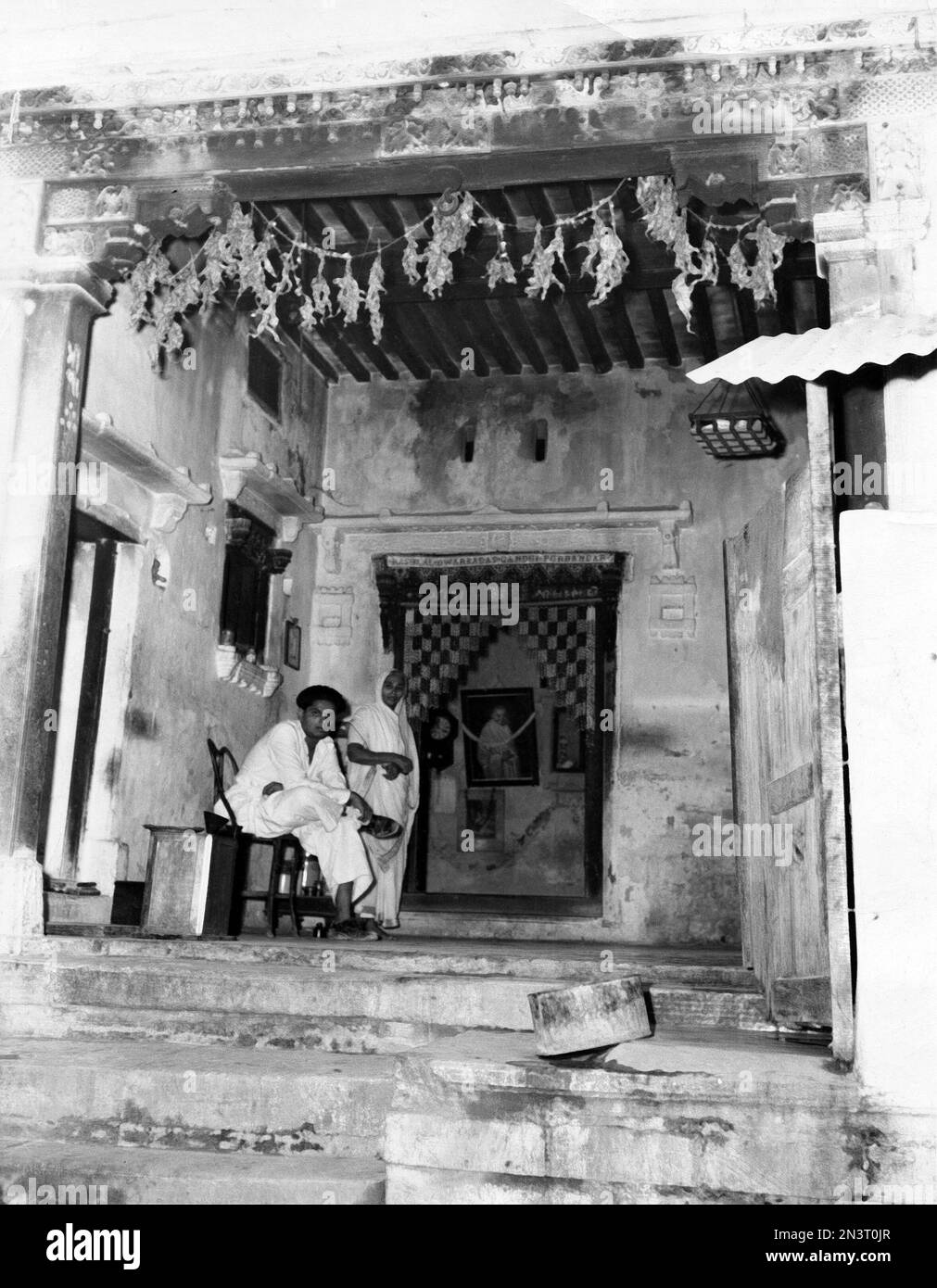 This is the exterior view of the house where Mahatma Gandhi was born ...