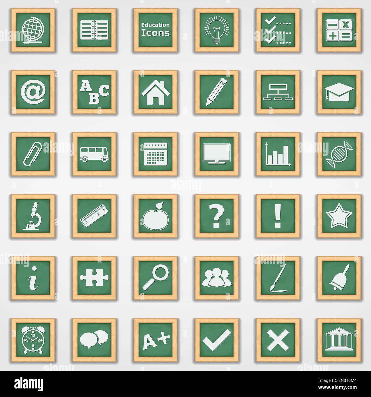 Collection of education icons, vector eps10 illustration Stock Vector ...
