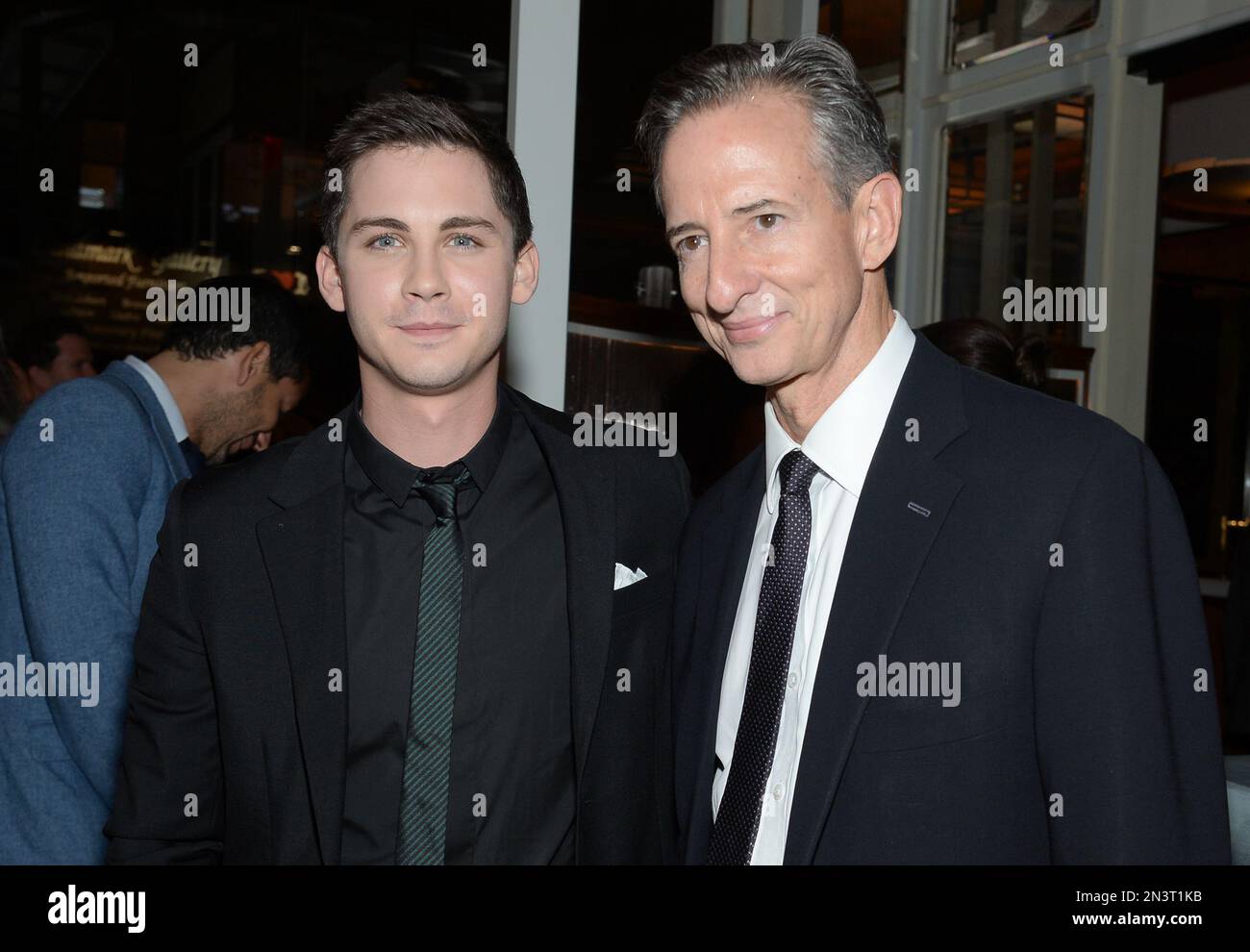 Actor Logan Lerman, left, and producer Bill Block attend a special ...