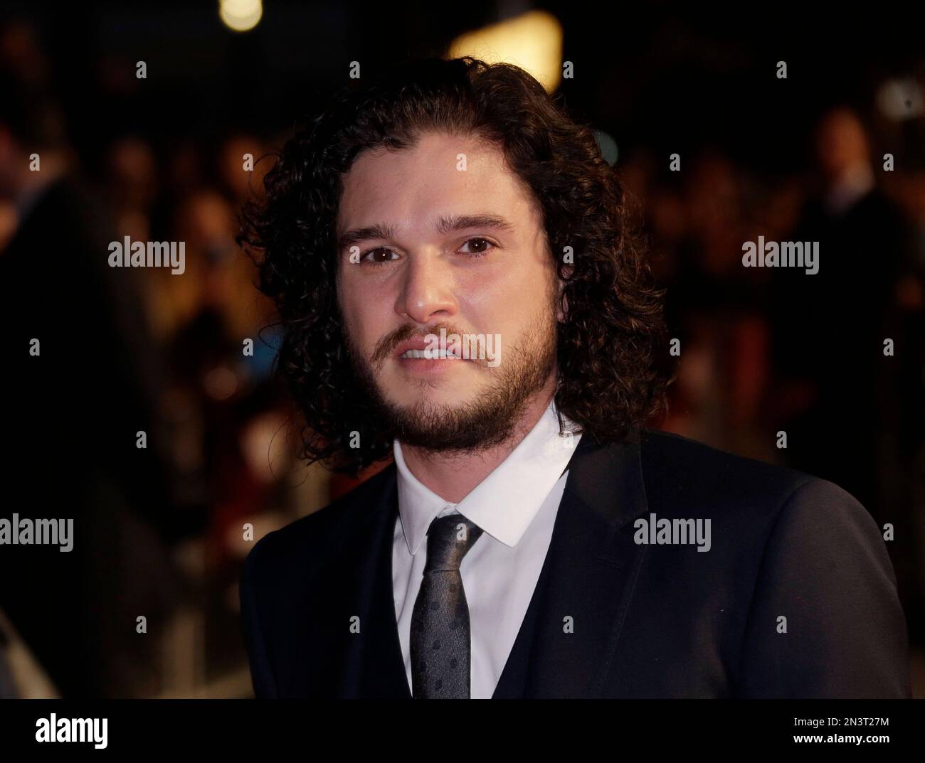 Actor Kit Harrington poses for photographers at the premiere for the ...