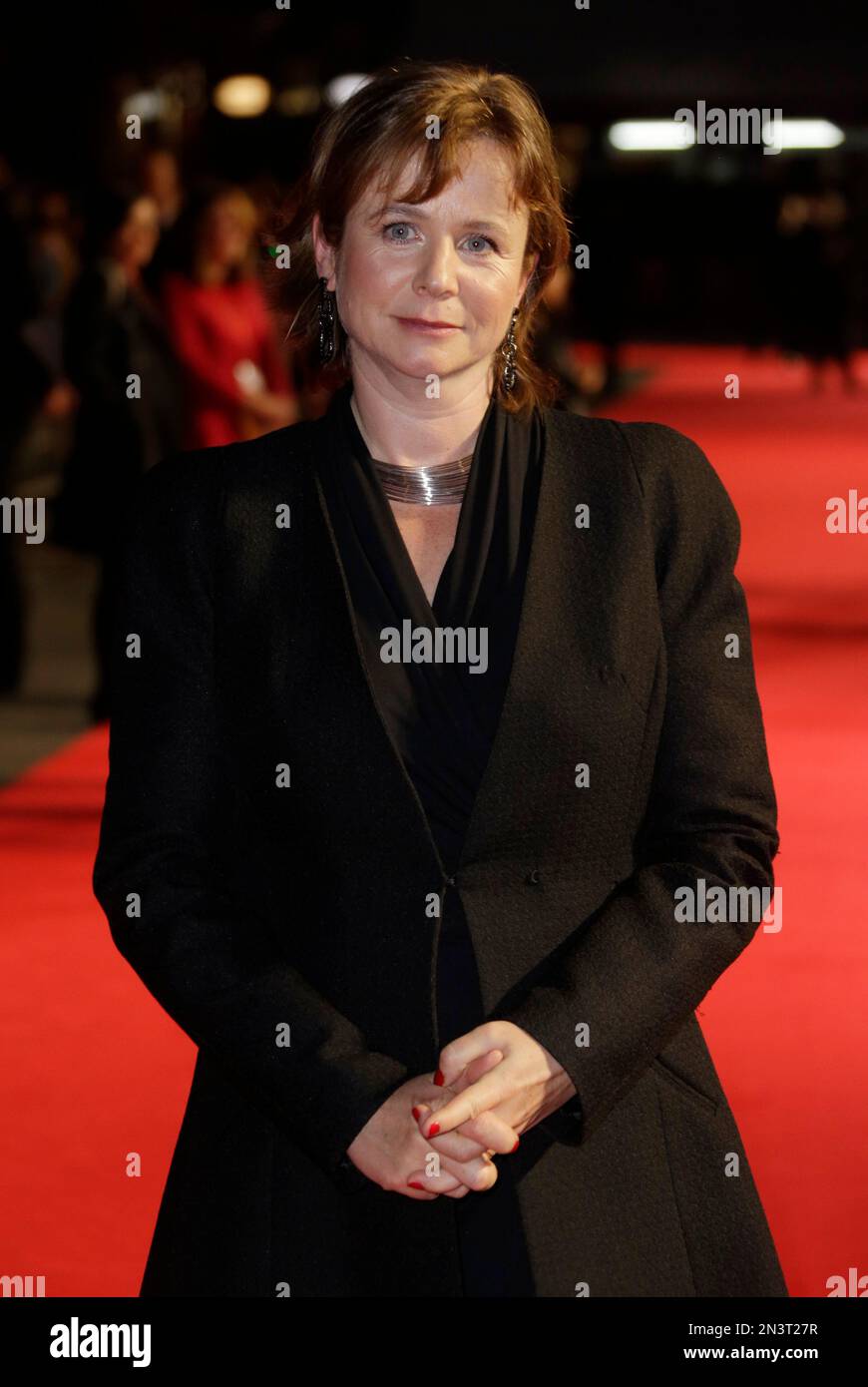Actress Emily Watson poses for photographers at the premiere for the ...
