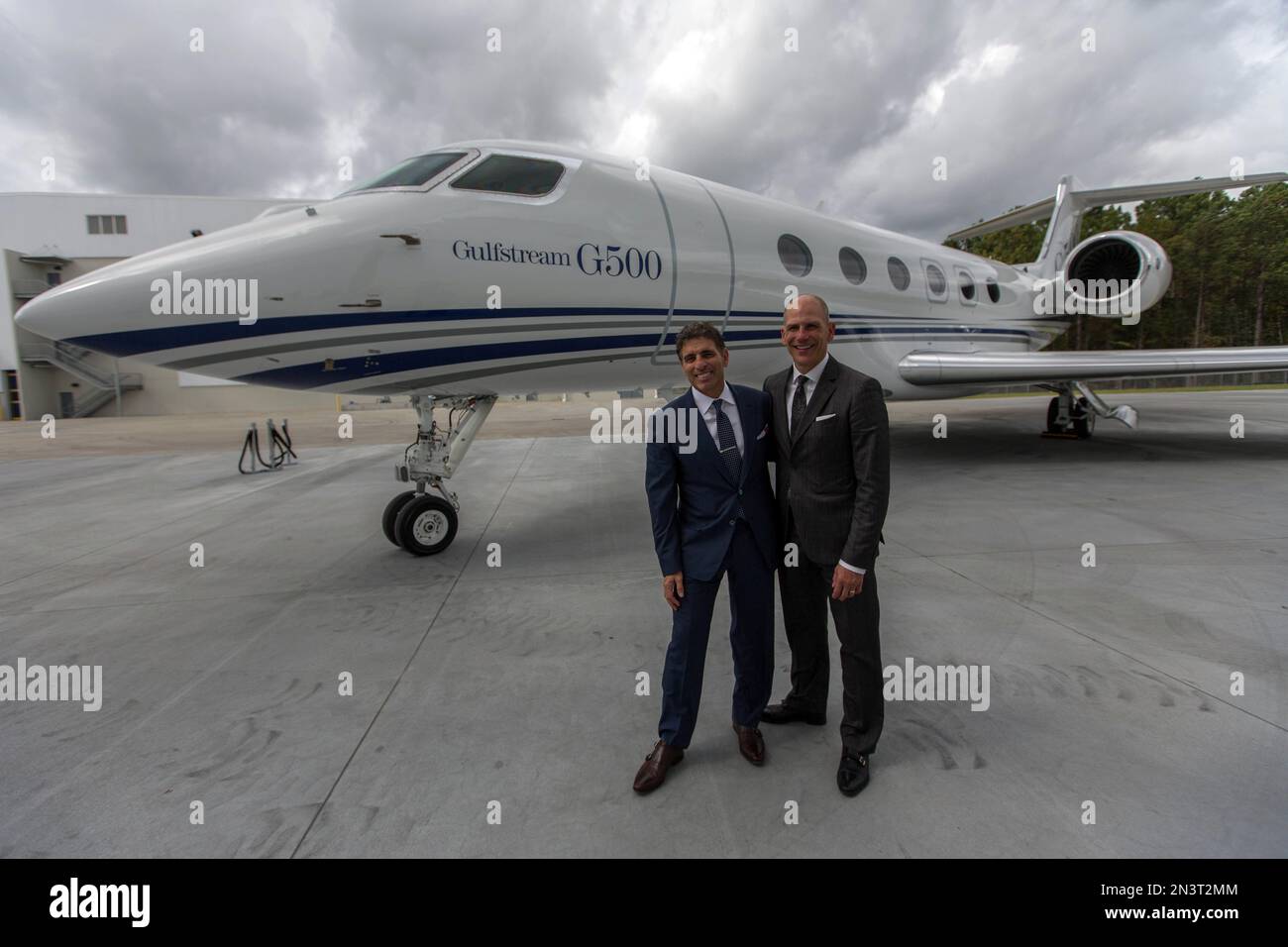 Flexjet Chairman Kenn Ricci, stands with Mike Silvestro, CEO Flexjet ...