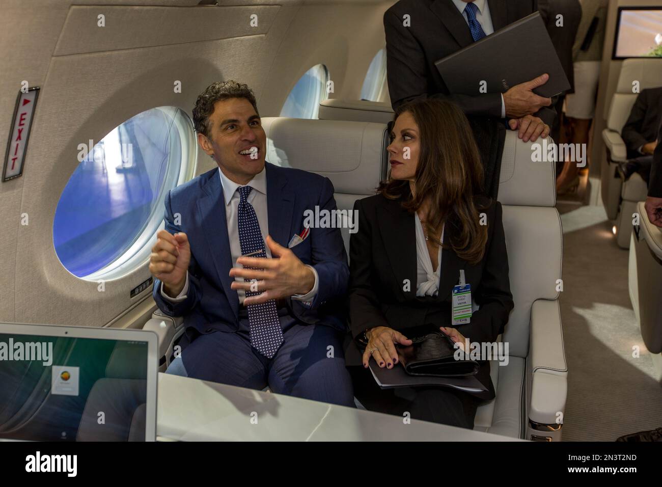 Flexjet Chairman Kenn Ricci and his wife, Pamela, get a feel for the ...