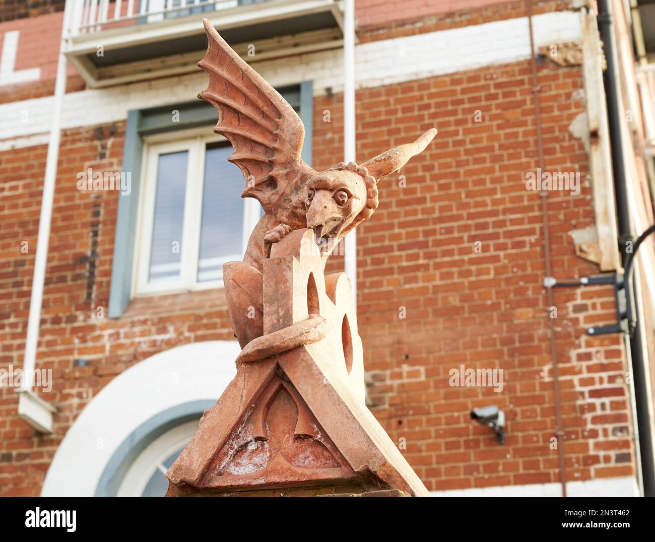 Decorative terracotta pot dragon roof ornament example Stock Photo - Alamy