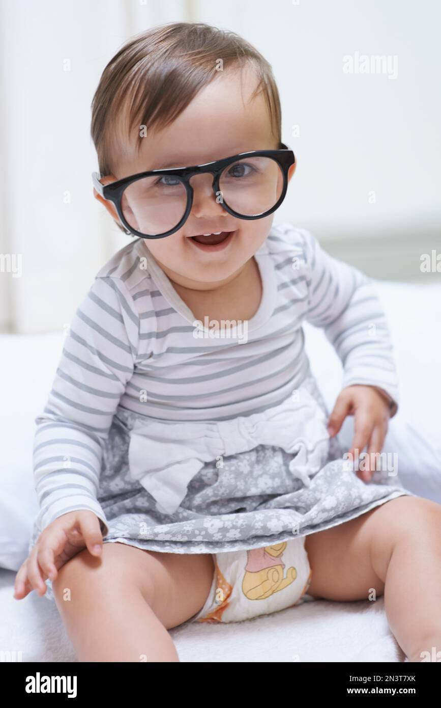 Shes destined for great things. A cute little baby girl wearing over ...