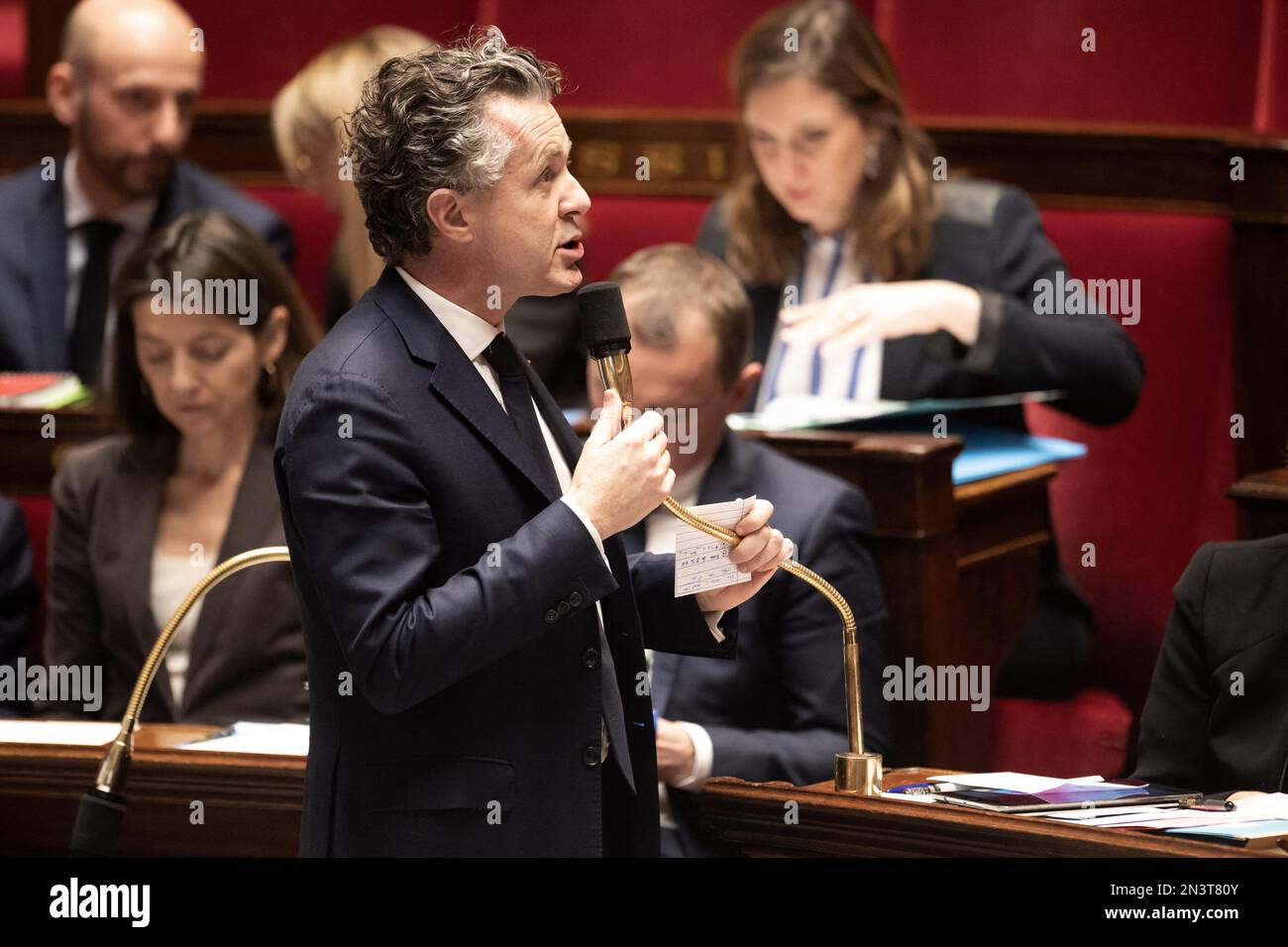 Christophe Bechu attends a session of Questions to the Government at ...