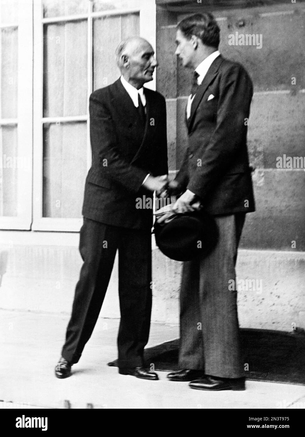 Baron Aloisi, left, Italy's delegate to the Three-Power Conference on ...