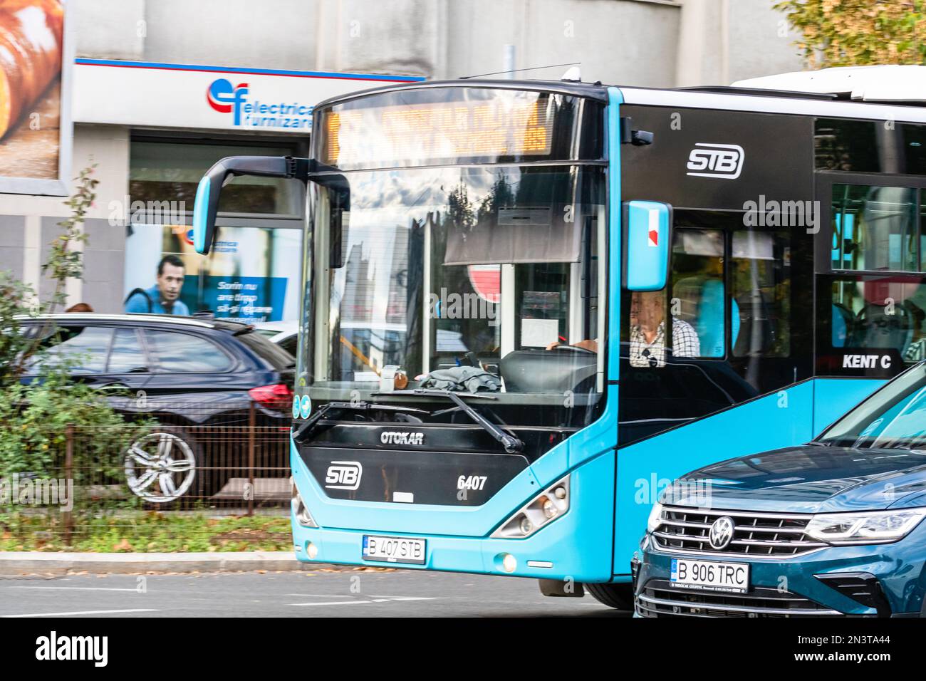 Bus in traffic. STB public transport Bucharest, Romania, 2022 Stock ...