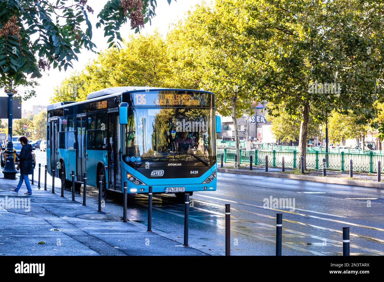 Bus in traffic. STB public transport Bucharest, Romania, 2022 Stock ...