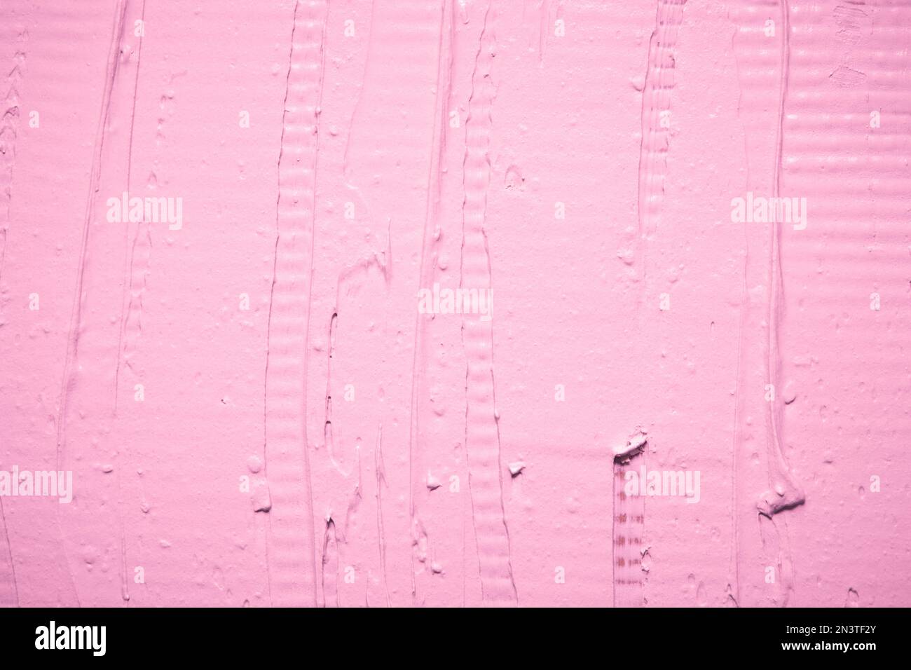 Careless plastered wall background. Bright pink color, rough stucco ...