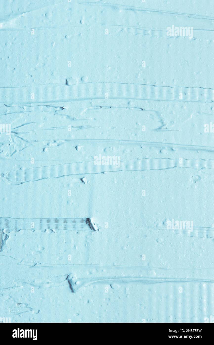 Careless blue plaster texture background. Rough stucco on wall, closeup ...
