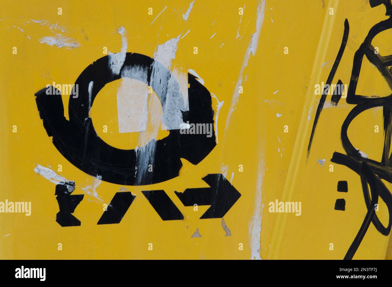 Rampaged and pasted over Deutsche Post logo Stock Photo - Alamy