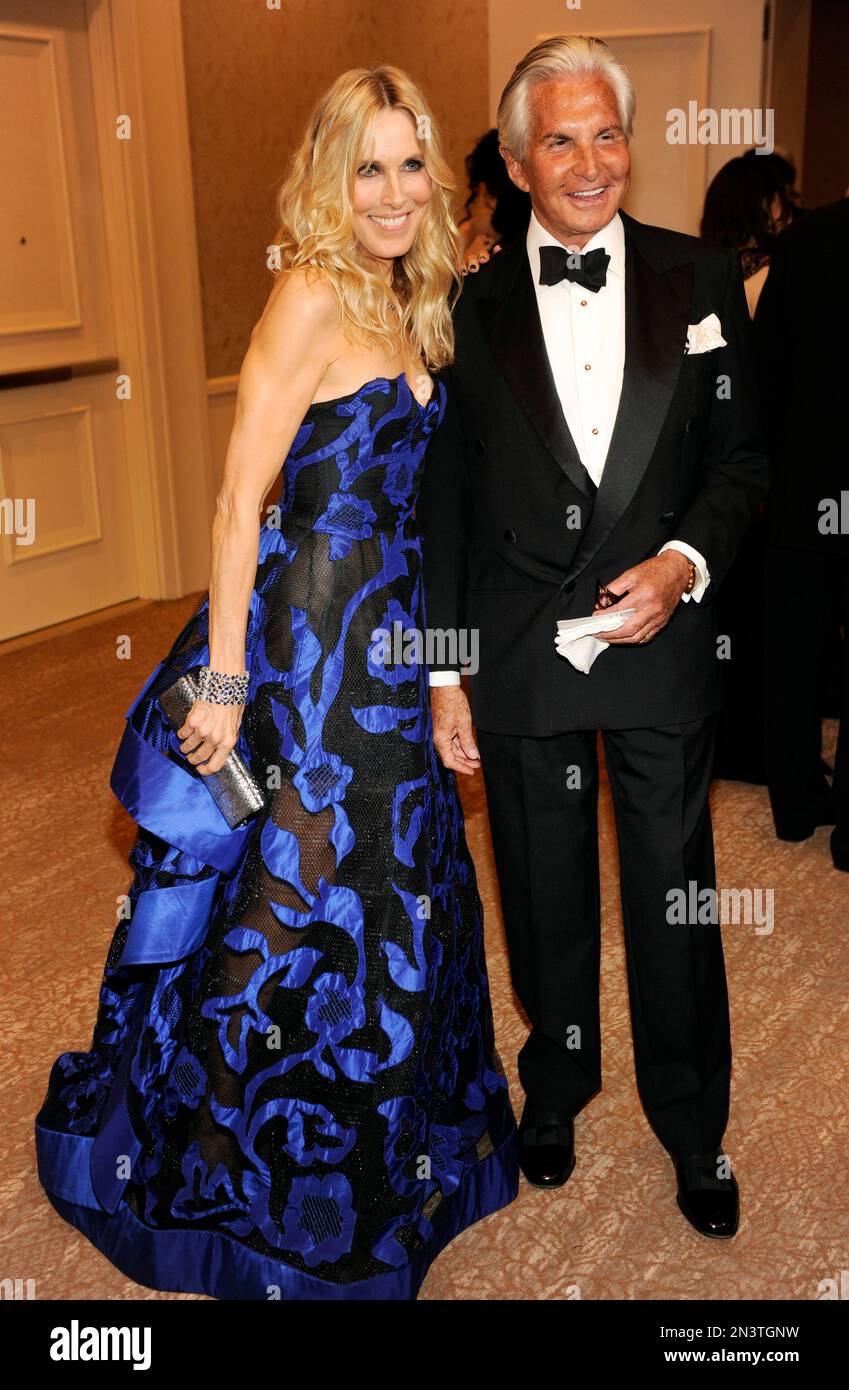 George Hamilton and Alana Stewart pose together at the 2014 Carousel of ...