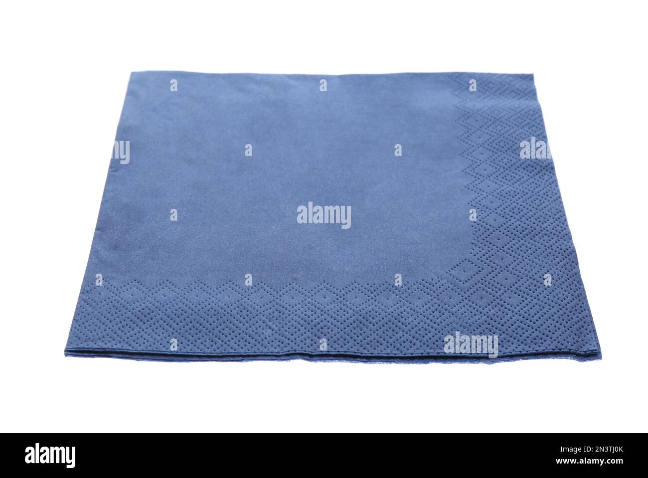 Blue clean paper tissue isolated on white Stock Photo - Alamy