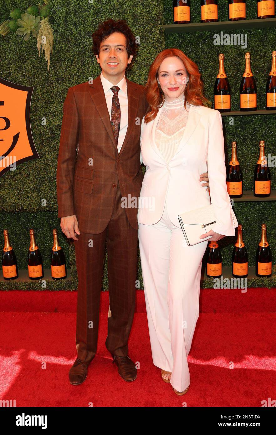 Christina Hendricks and Geoffrey Arend seen at the Fifth Annual Veuve ...