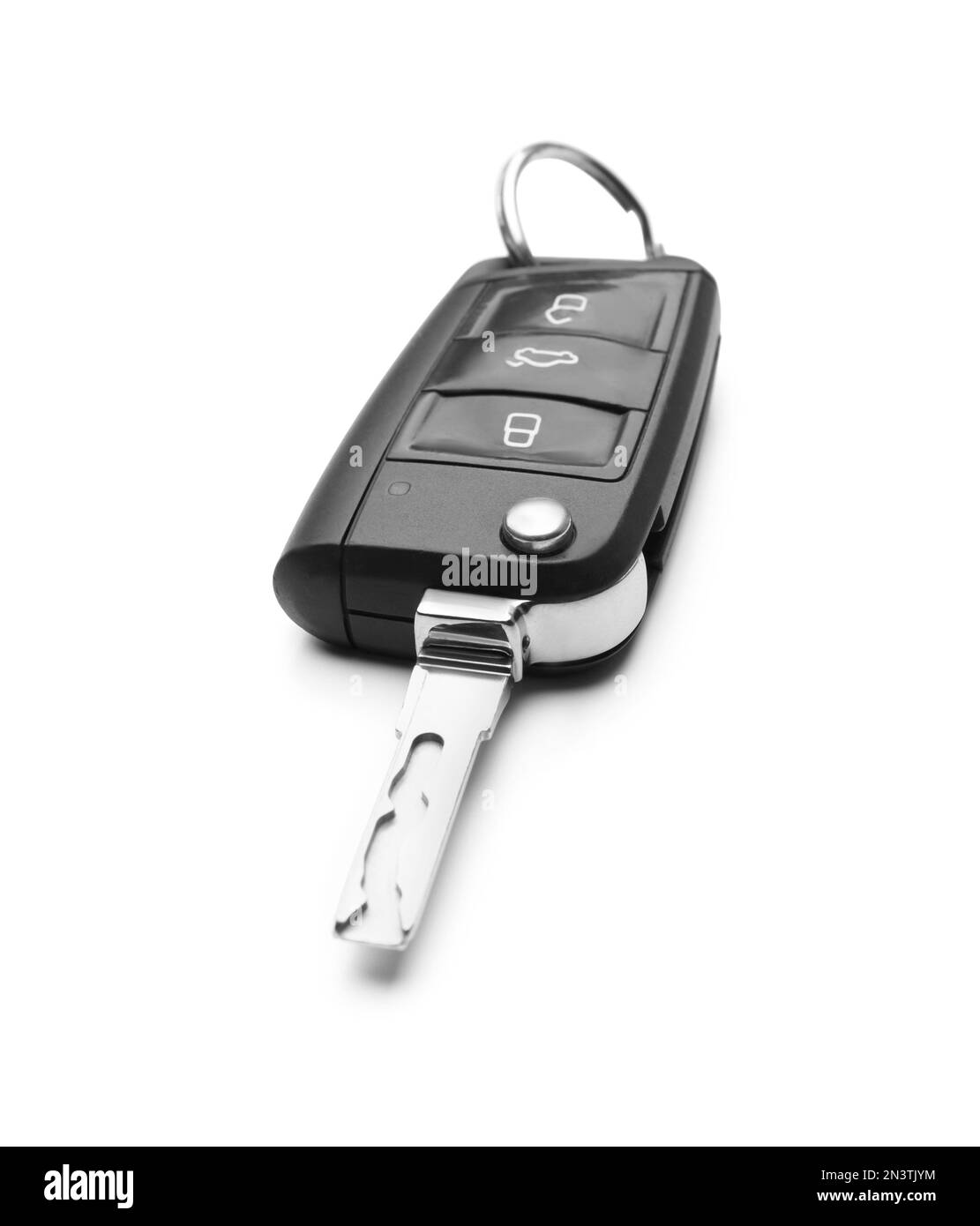 Modern car flip key isolated on white Stock Photo - Alamy