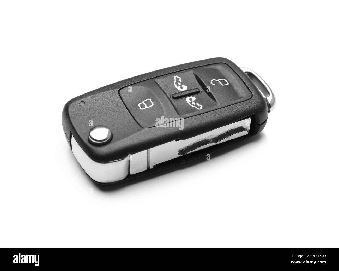 Modern car flip key isolated on white Stock Photo - Alamy