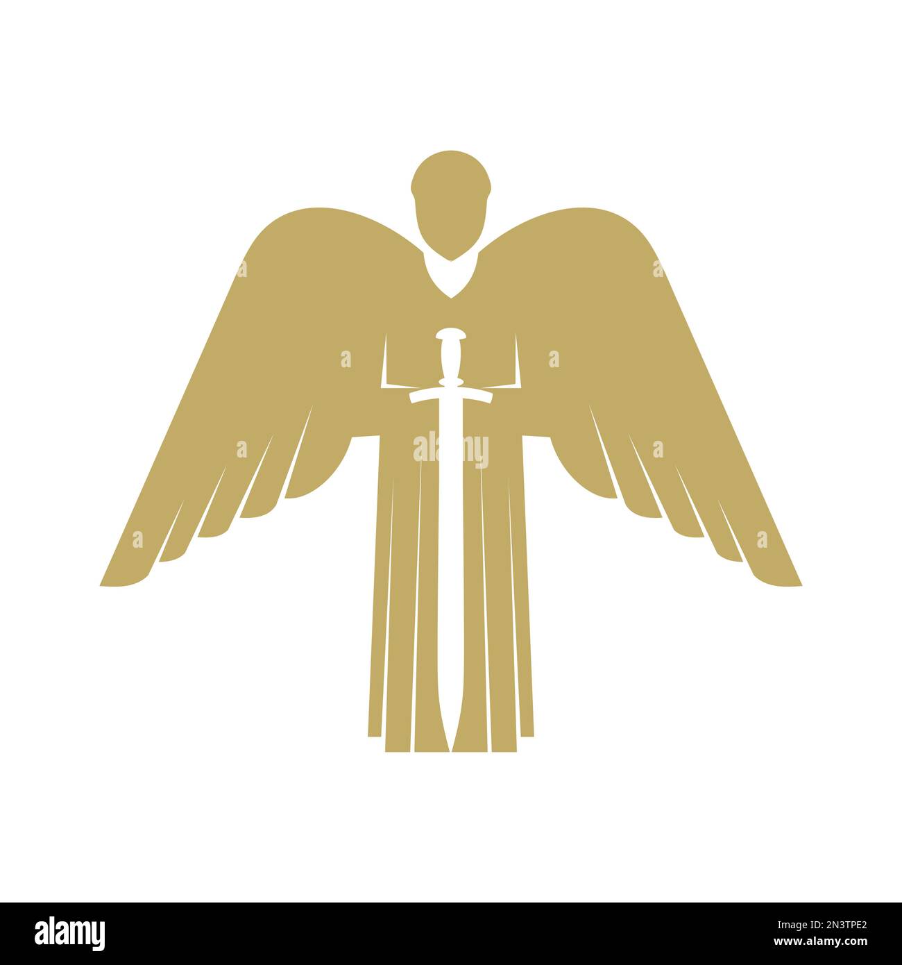 Vector illustration. The angel is God's herald and messenger with a ...