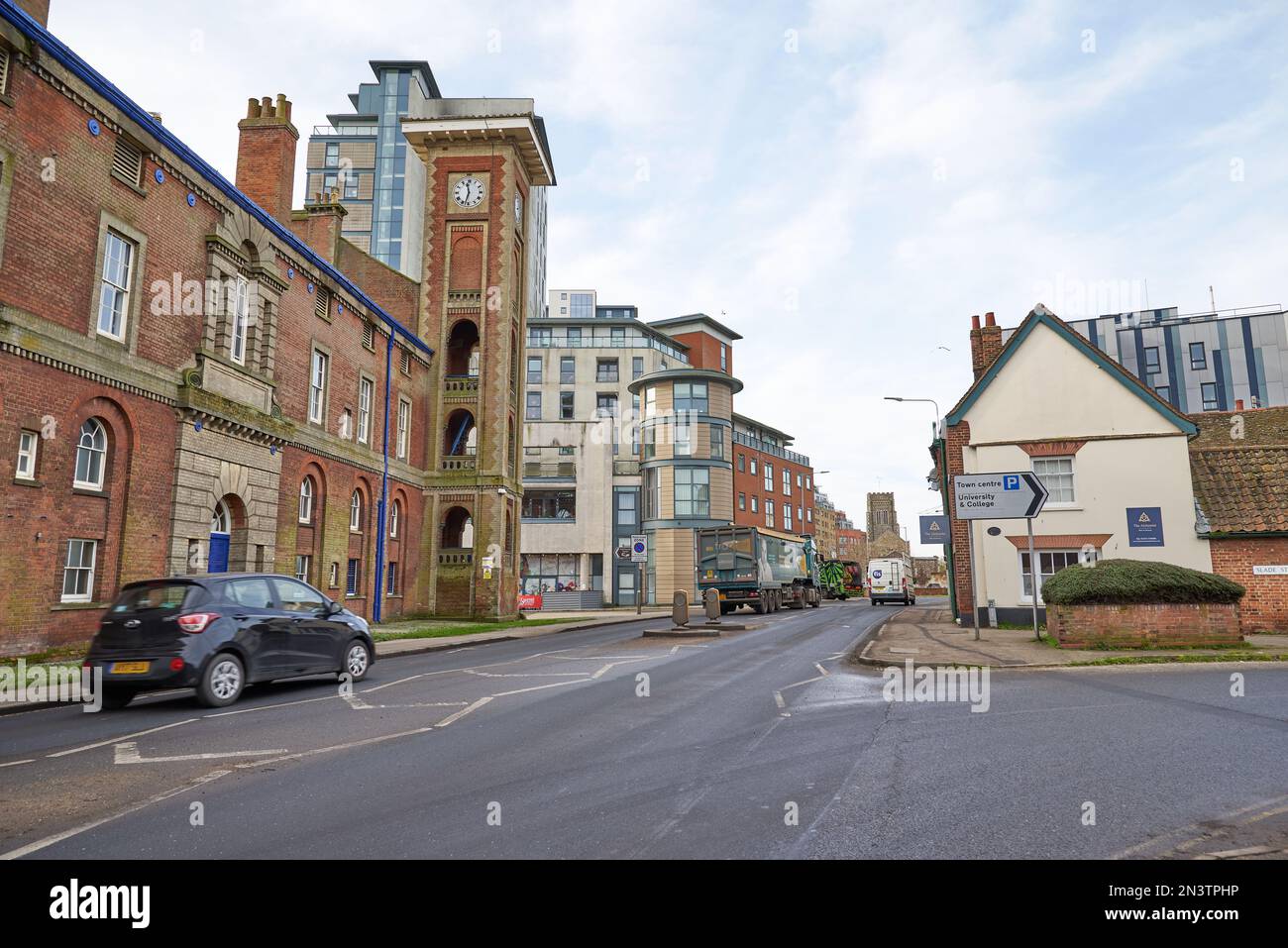 Old and new buildings in Ipswich, Suffolk, UK Stock Photo - Alamy
