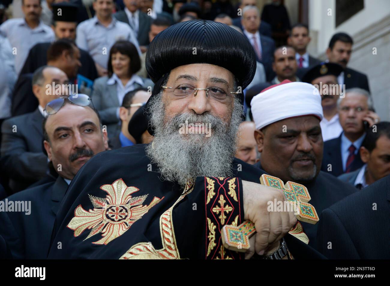 Pope Tawadros II, the Patriarch of the Coptic Orthodox Church, attends ...