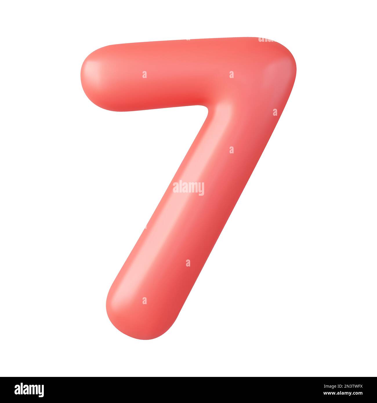 3d Number 7. Seven Number sign red color Stock Vector Image & Art - Alamy