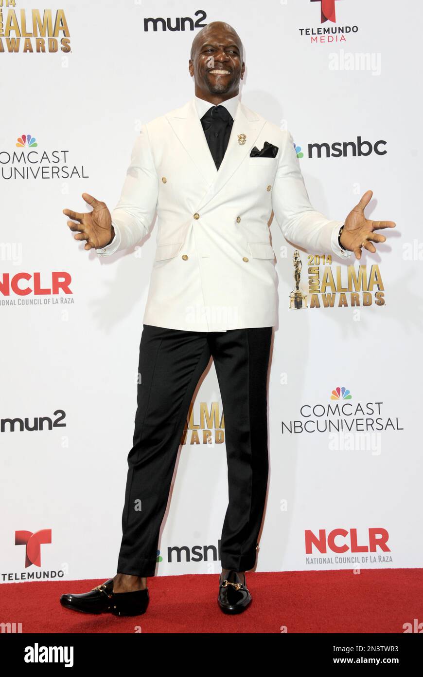 Terry Crews poses in the press room at the NCLR ALMA Awards at the ...