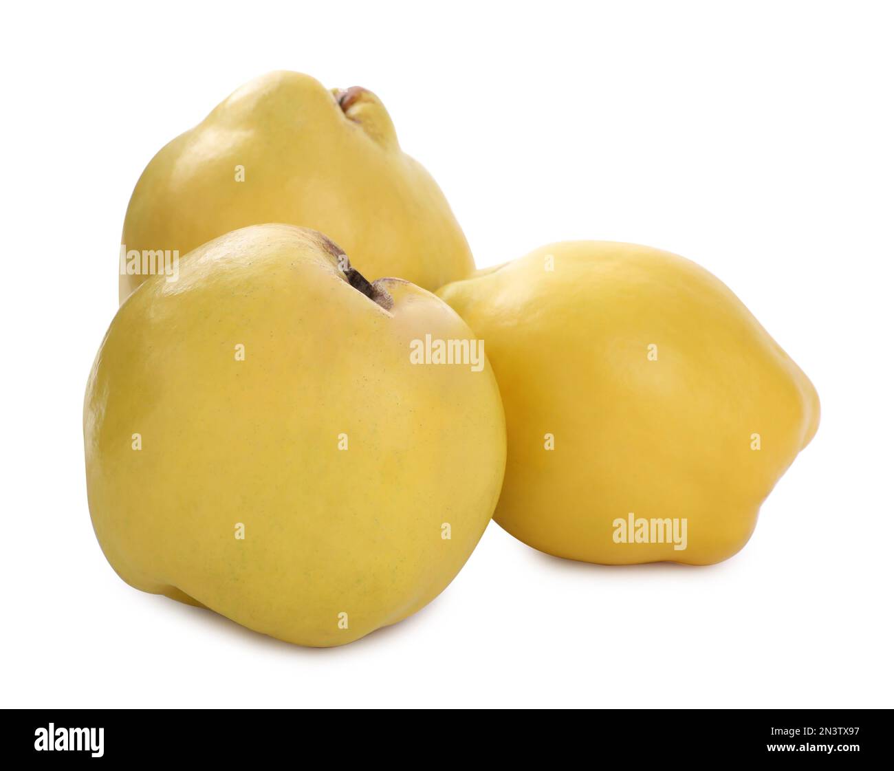 Delicious ripe fresh quinces on white background Stock Photo - Alamy