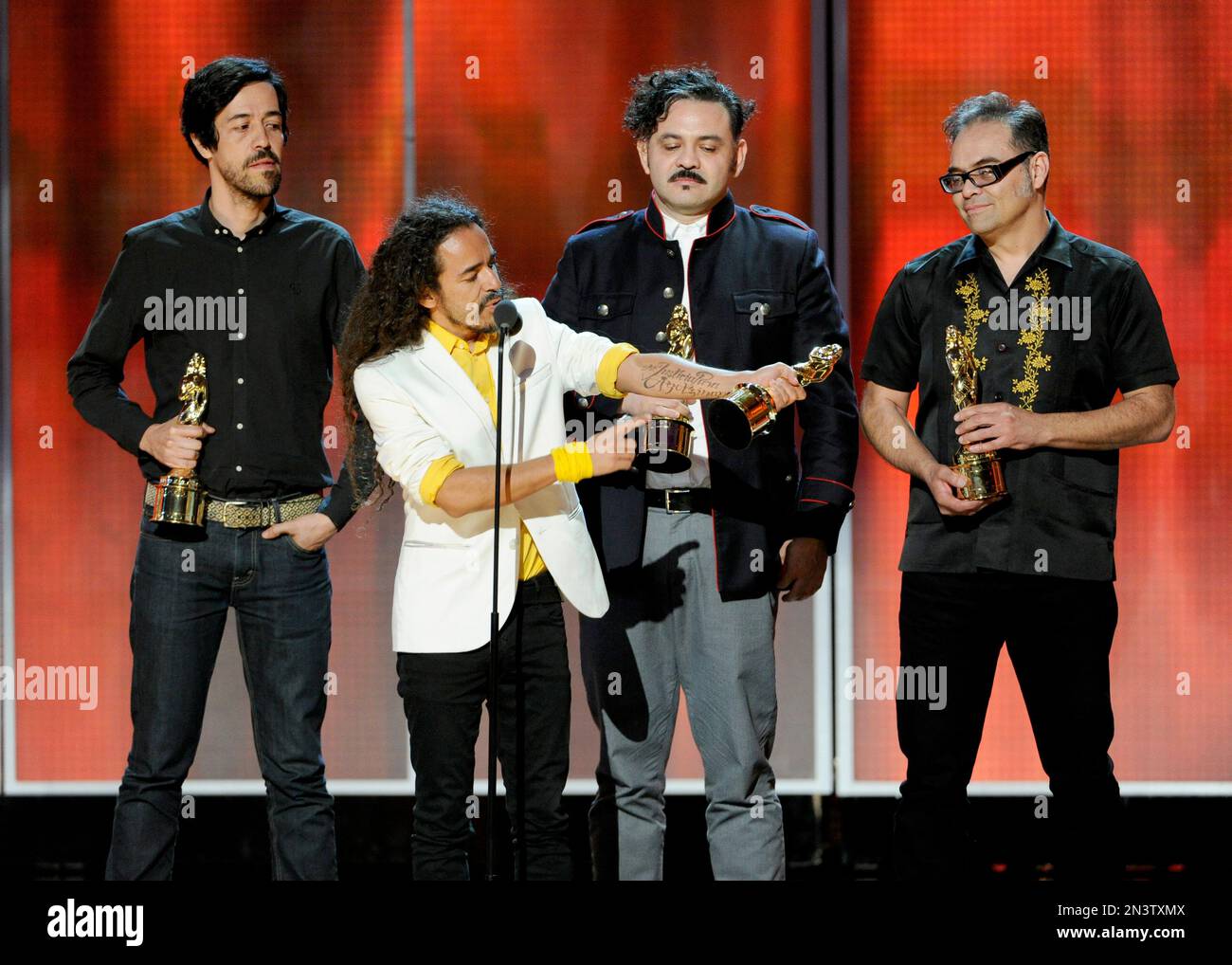 Emmanuel del Real, and from left, Ruben Albarran, Enrique Rangel and ...