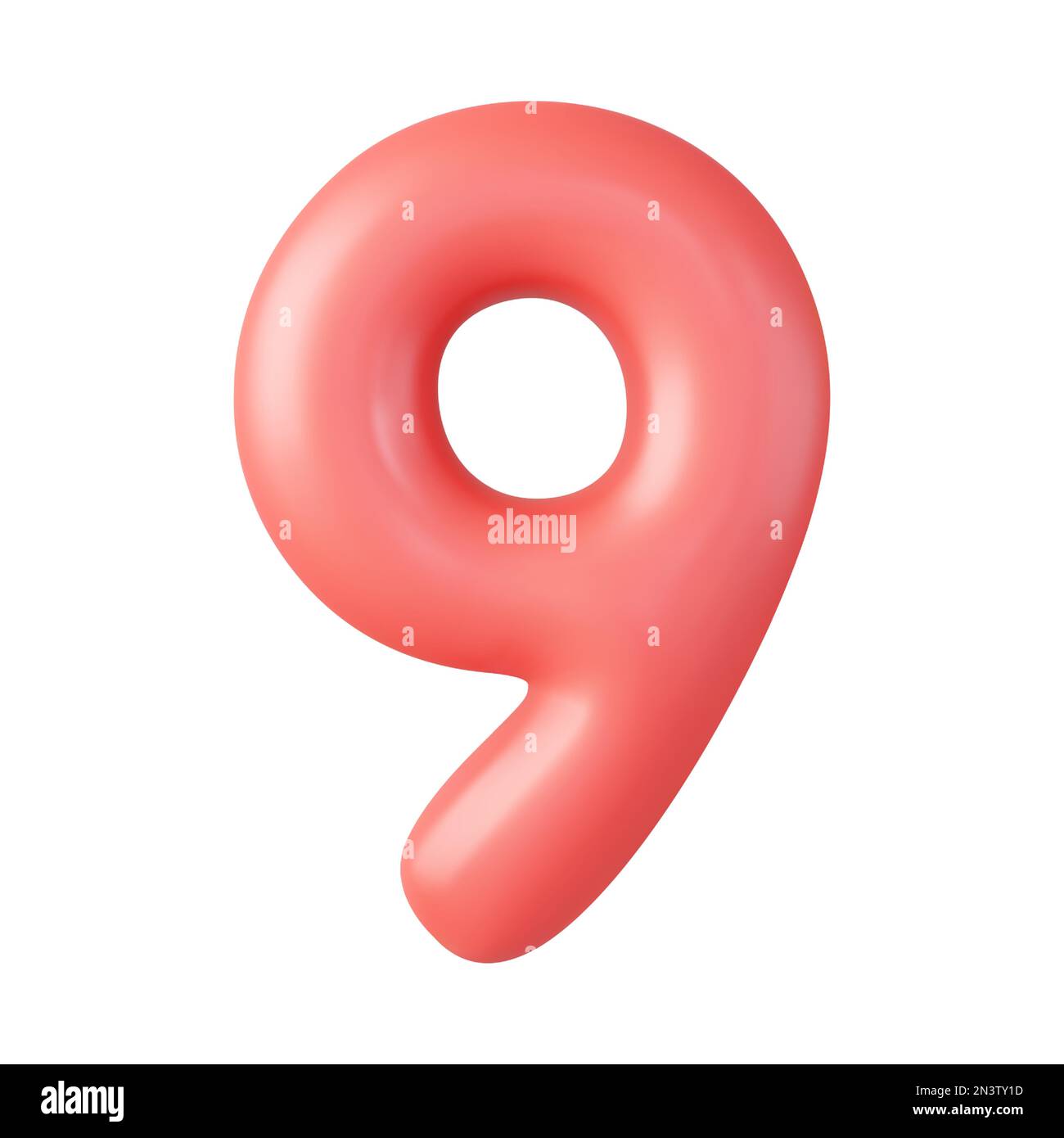 3d Number 9. nine Number sign red color Stock Vector Image & Art - Alamy