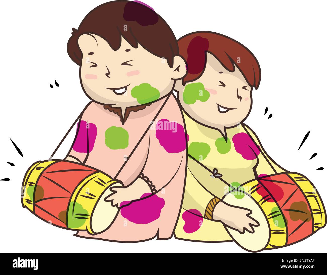 Indian couple holi festival Cut Out Stock Images & Pictures - Alamy