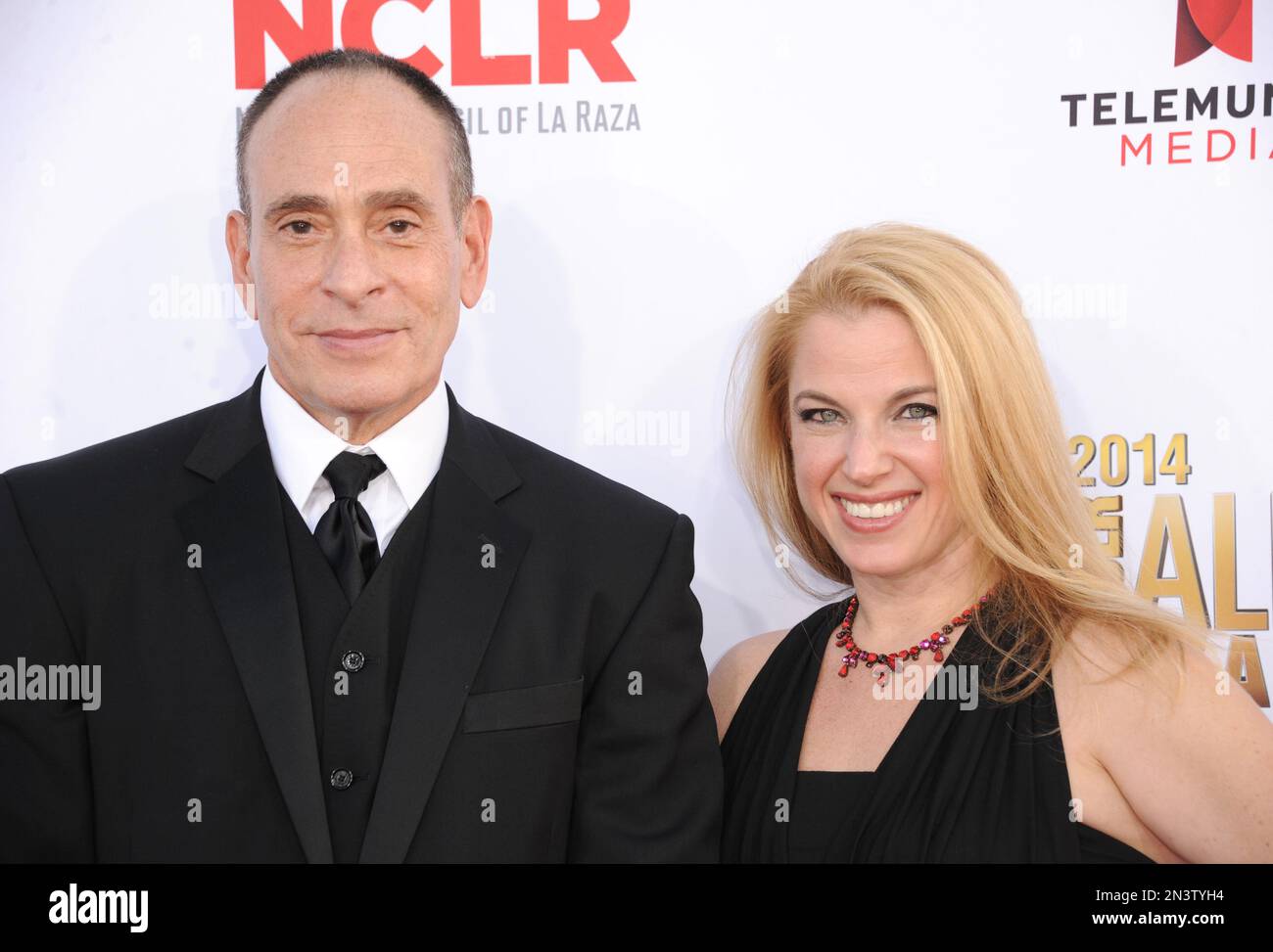 Nestor Serrano, left, and Debbie Serrano arrive at the NCLR ALMA Awards ...