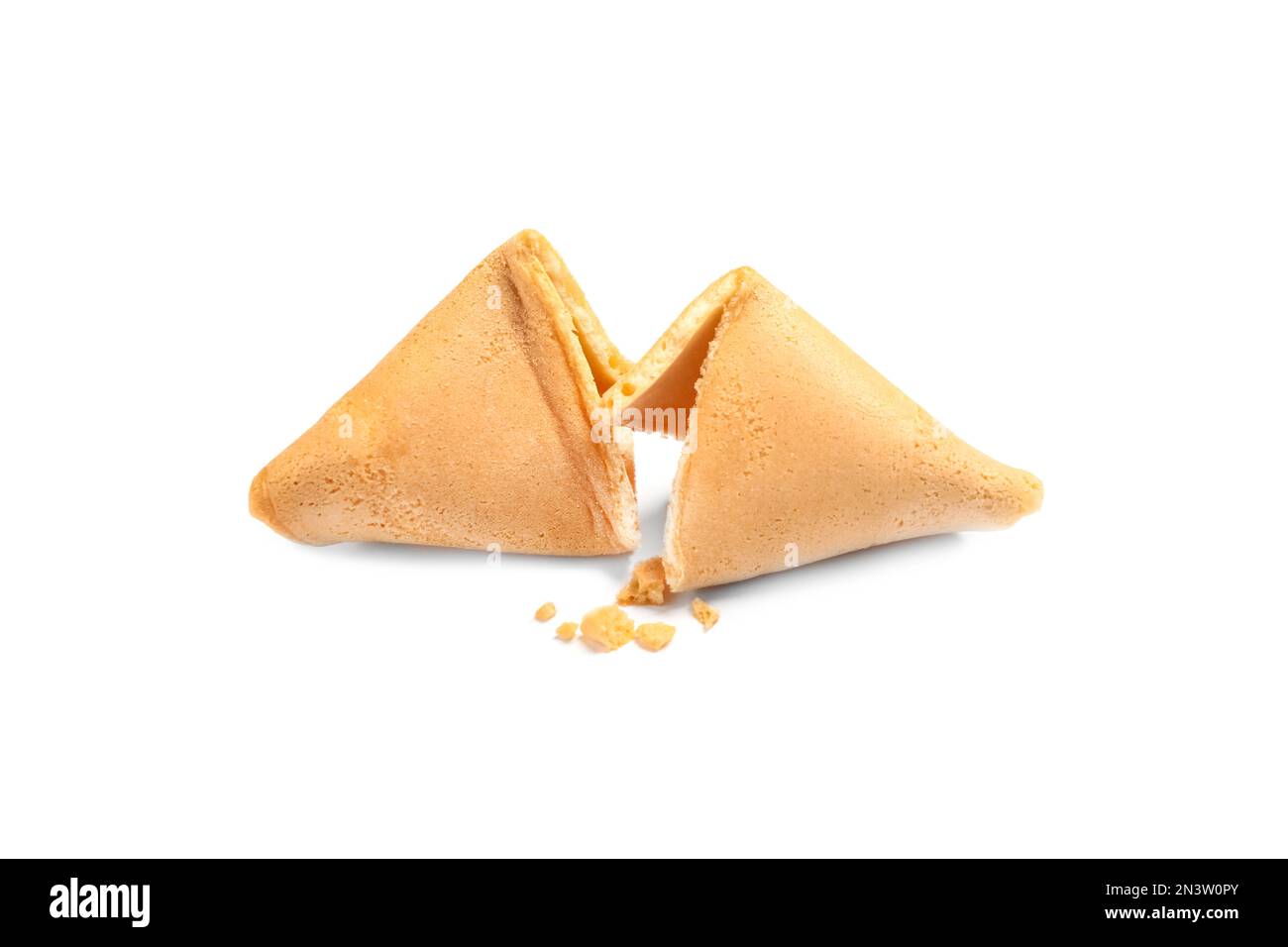 Traditional homemade fortune cookie isolated on white Stock Photo - Alamy