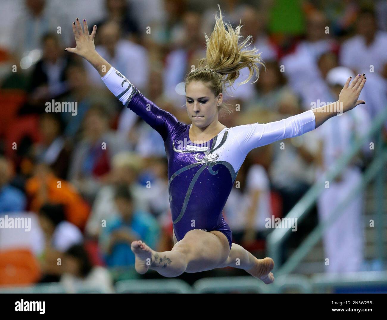 Switzerland's Giulia Steingruber performs on the balance beam during ...