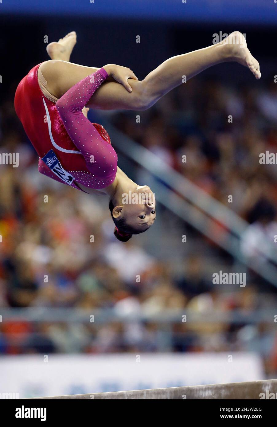 Kyla Ross of the United States performs on the balance beam during the ...