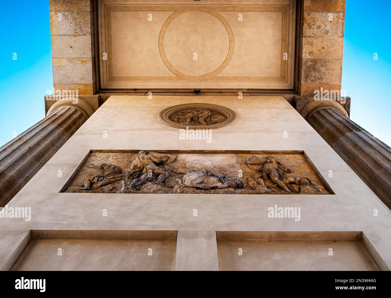 Reliefs with the Hercules Saga inside the columns of the Brandenburg ...