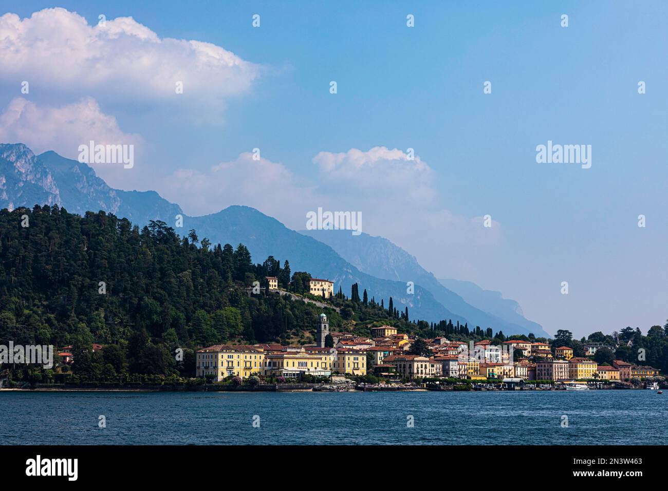 The village of Bellagio on the shores of Lake Como, Bellagio, Lombardy ...
