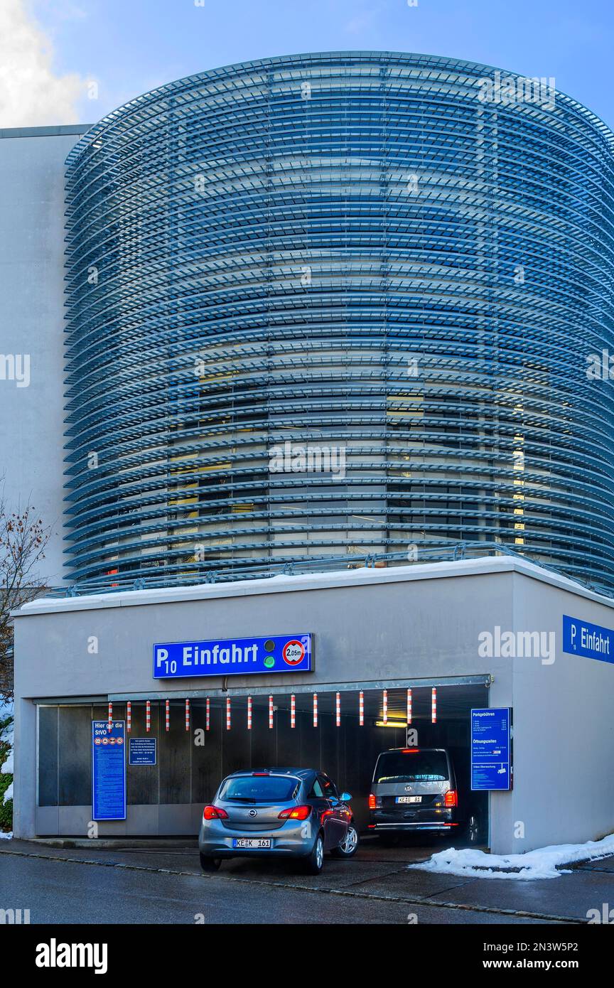 Round car park with driveway, Kempten, Allgaeu, Bavaria, Germany Stock ...