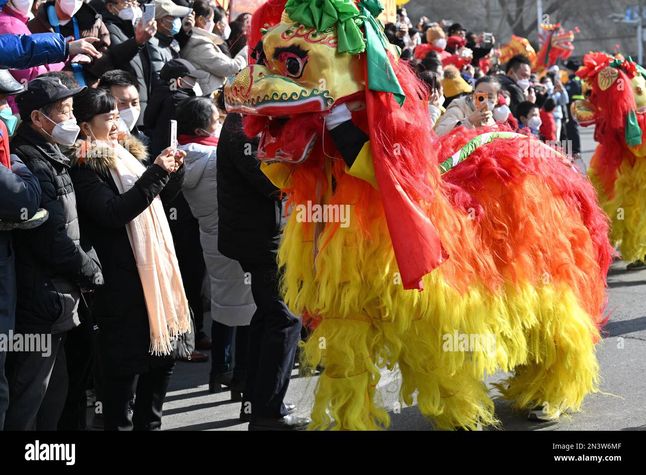 A shehuo parade was held at Lantern Festival in Korla City, northwest ...