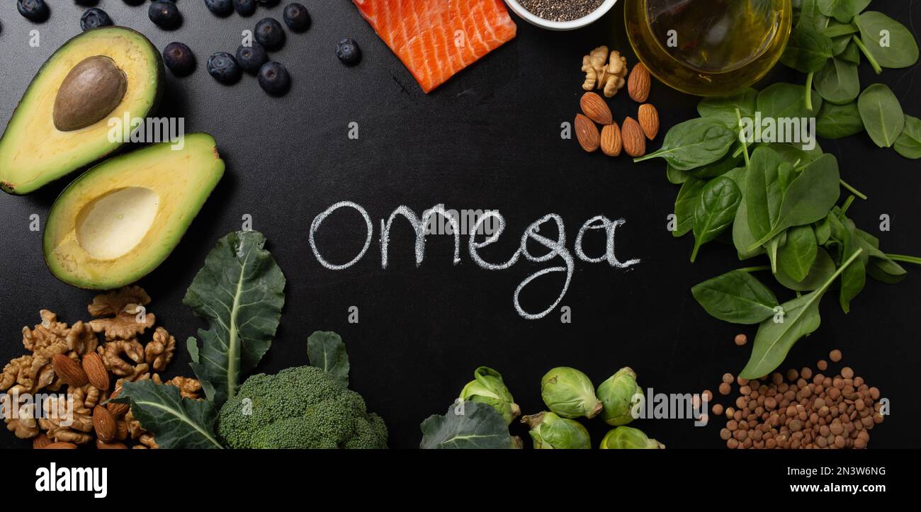 Healthy Food With Good Fat Sources Ingredients Rich In Omega Fatty